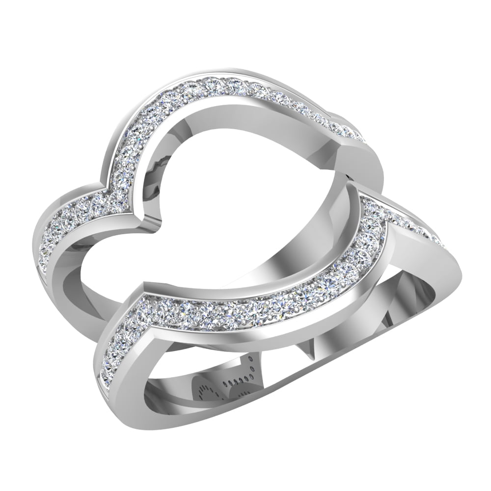 Diamond Wedding Band Set Matching to Intertwined Engagement Ring 14K ...