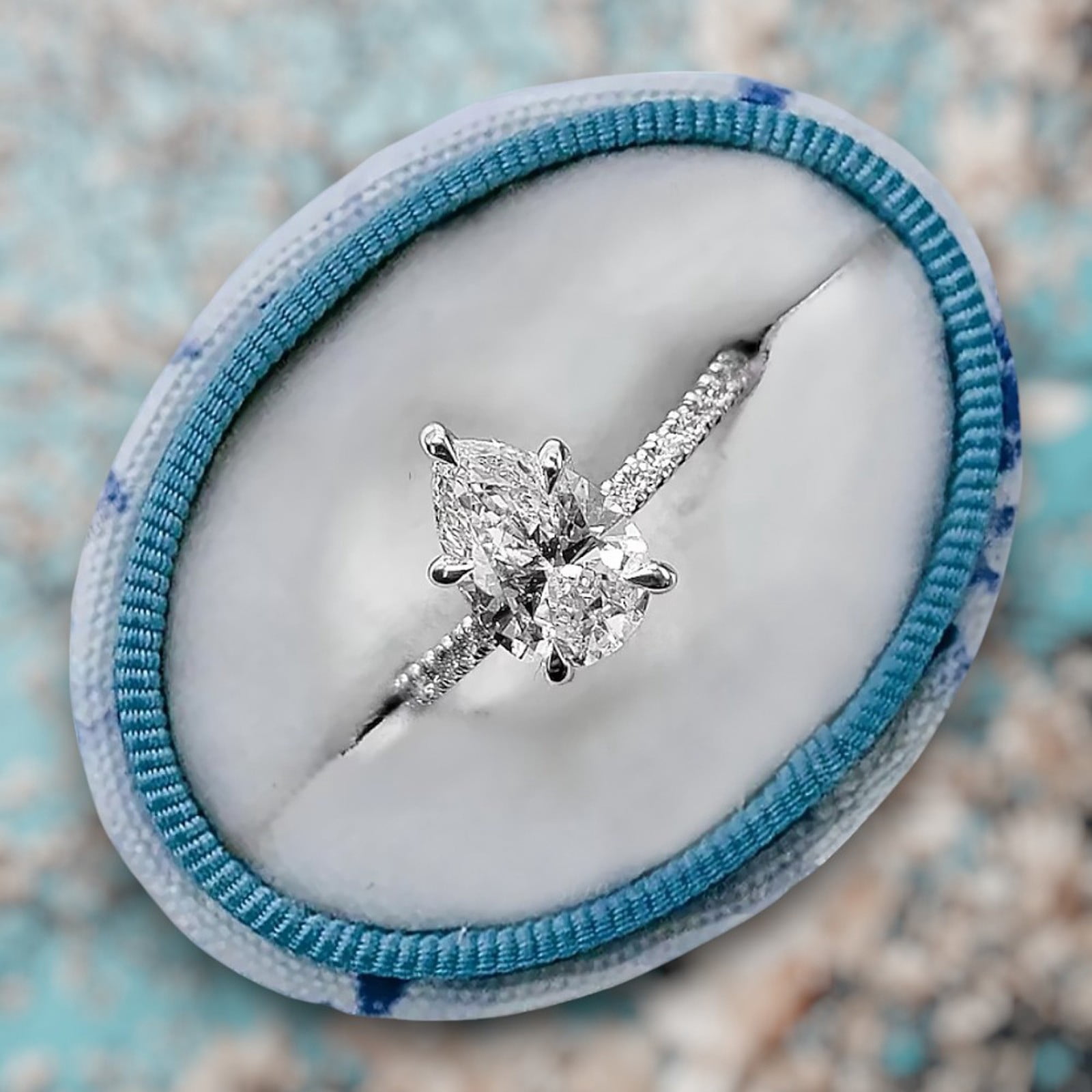 Diamond Wedding Ring IGI Certified Lab Grown Pear 2.20 Ct 18k Yellow ...