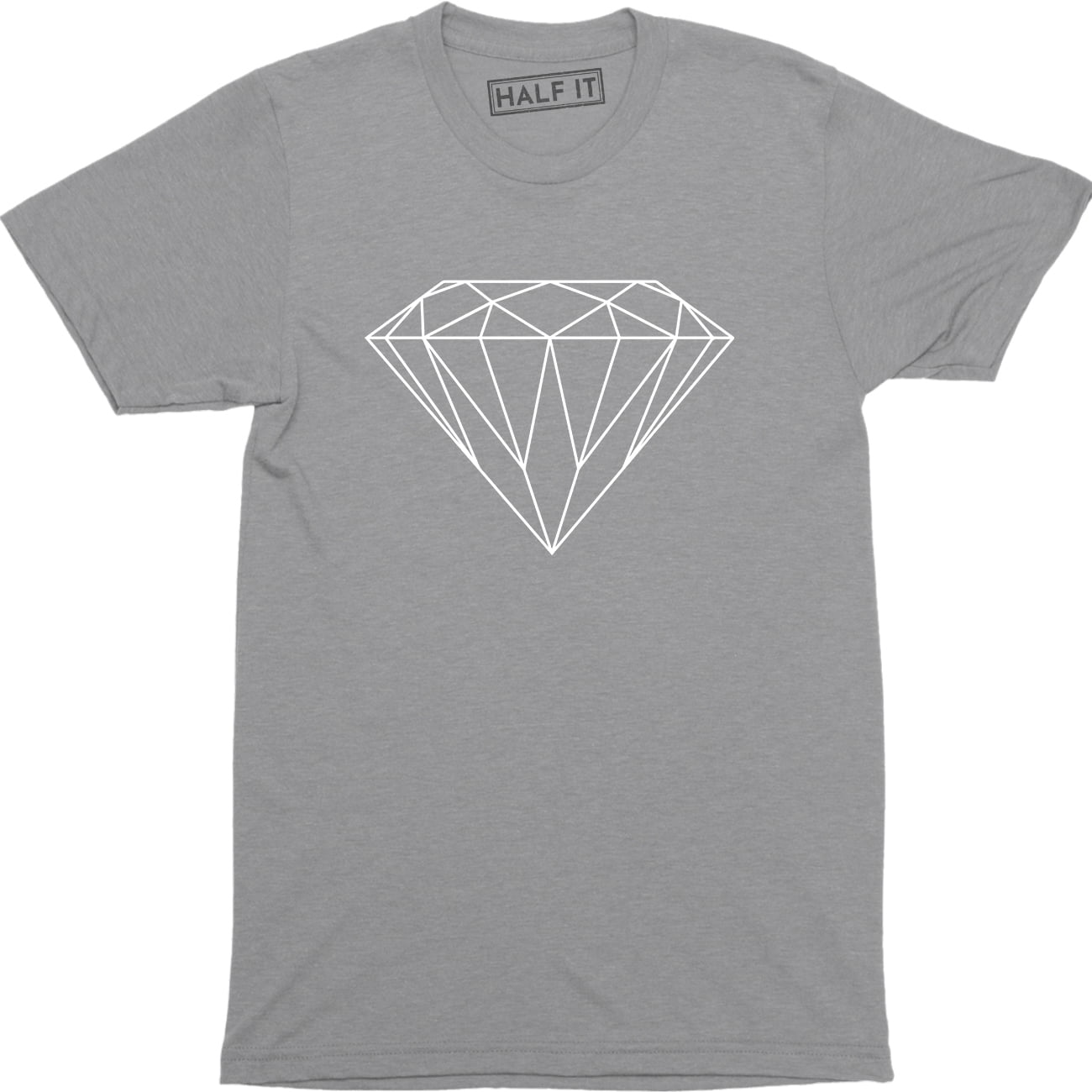 Diamond White Outline Bling Bling Men's Gift T-Shirt - Walmart.com
