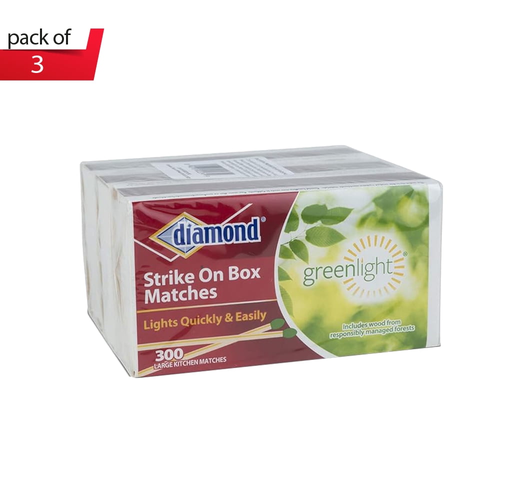 Diamond Wooden Matches, Kitchen Matches, Strike on Box Matches, 3 Boxes ...