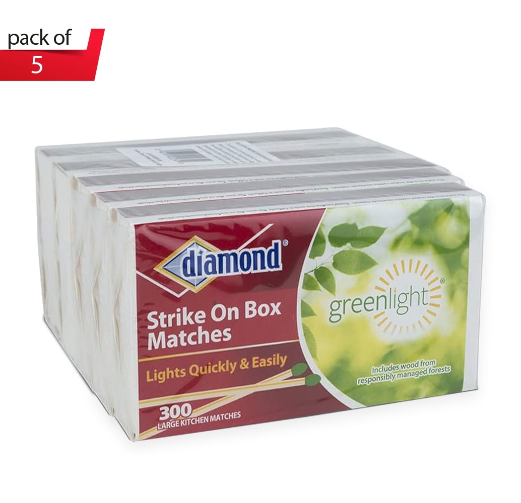 Diamond Wooden Matches, Kitchen Matches, Strike on Box Matches, 5 Boxes ...