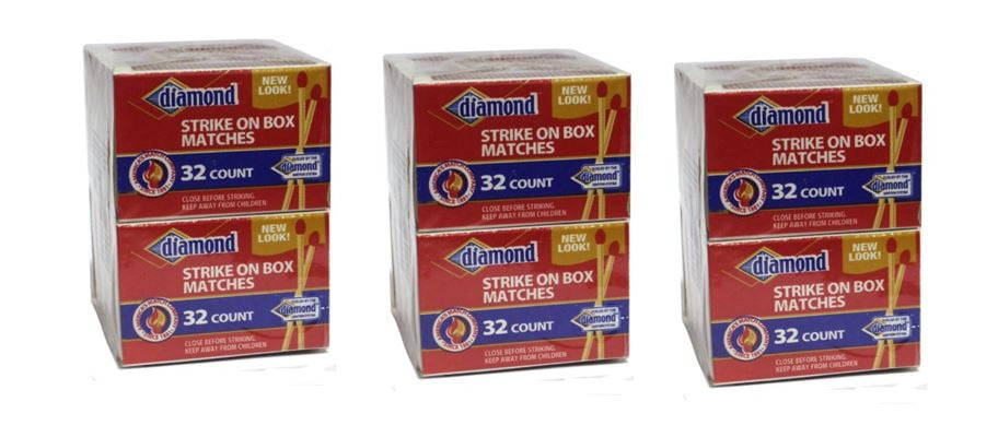 Diamond Wooden Matches, Kitchen Matches, Strike on Box Matches, Three ...