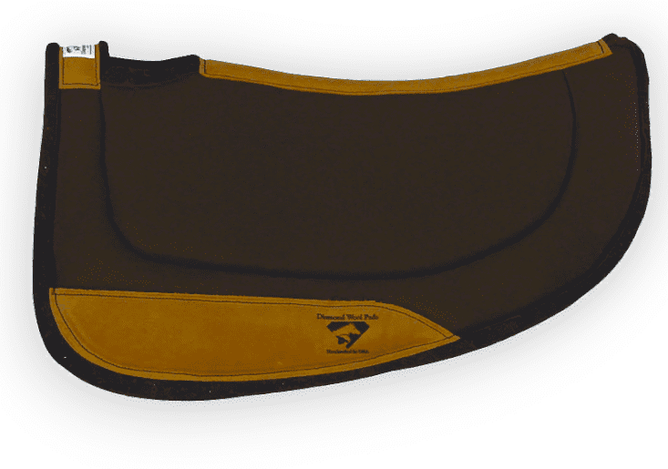 Diamond Wool Contoured Felt Ranch Western Saddle Pad 30x30 Round 1/2 ...
