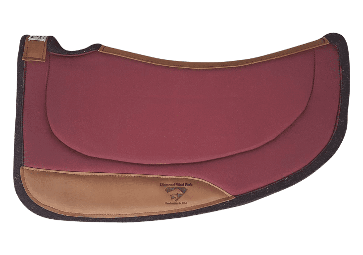 Diamond Wool Round Contoured Ranch Western Saddle Pad Size 30x30, 1 ...