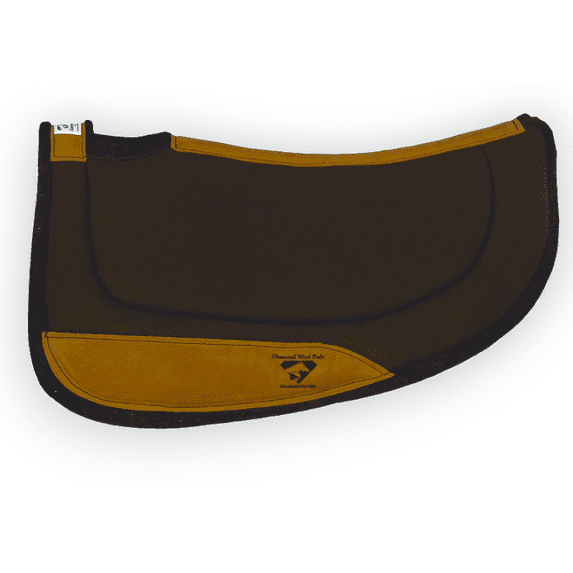 Diamond Wool Round Contoured Ranch Western Saddle Pad Size 30x30, 1 ...