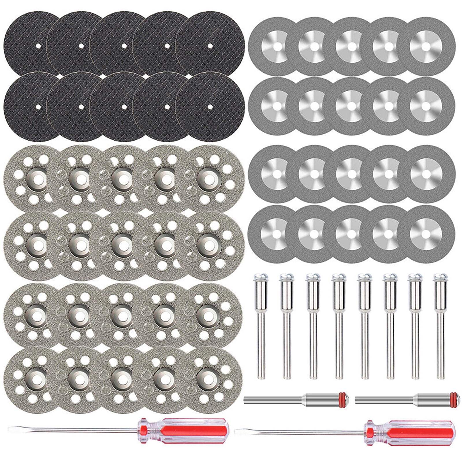 Diamond and Fiber Glass Cutting Discs Set 40 Diamond Discs, 10 Fiber ...