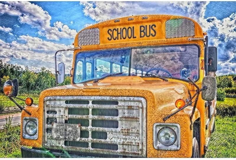 Diamond art Painting Kit for Adults School Bus Old Track Bus by Number ...