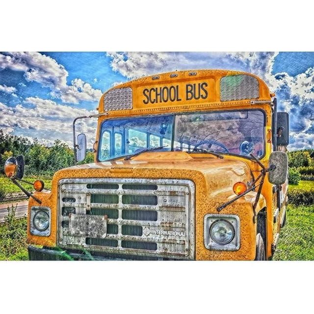 Diamond art Painting Kit for Adults School Bus Old Track Bus by Number ...