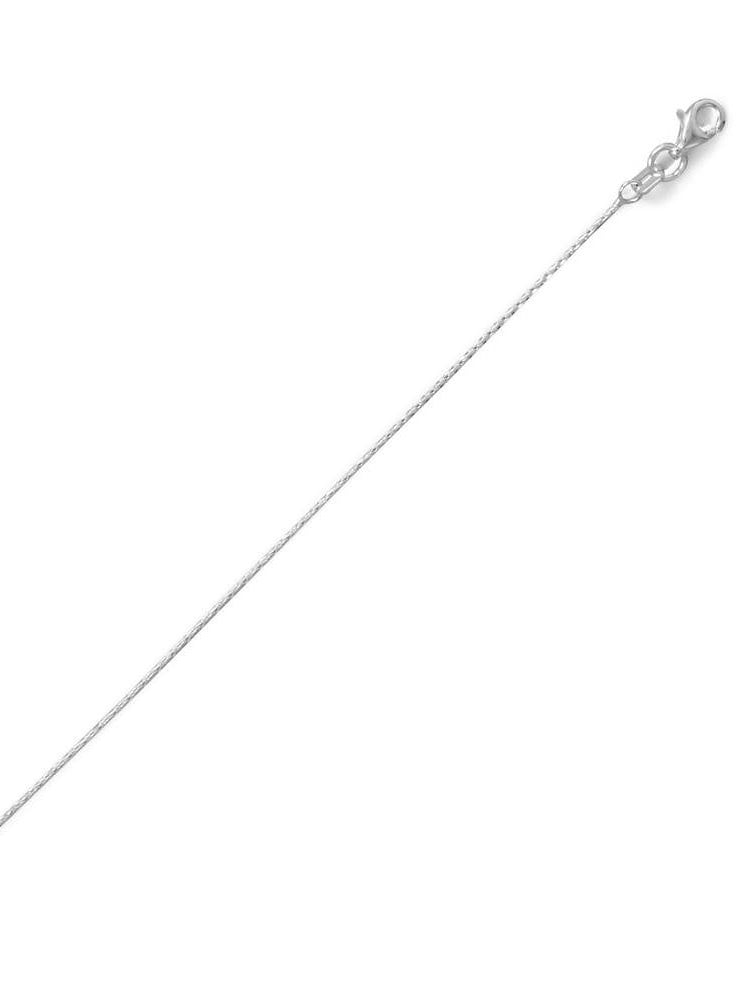 Diamond-cut Sparkle-cut Chain Necklace Sterling Silver 1.1mm - Walmart.com