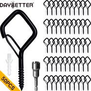 Outdoor String Light Hooks 50 Pack with Adhesive Tape - Damage Free ...