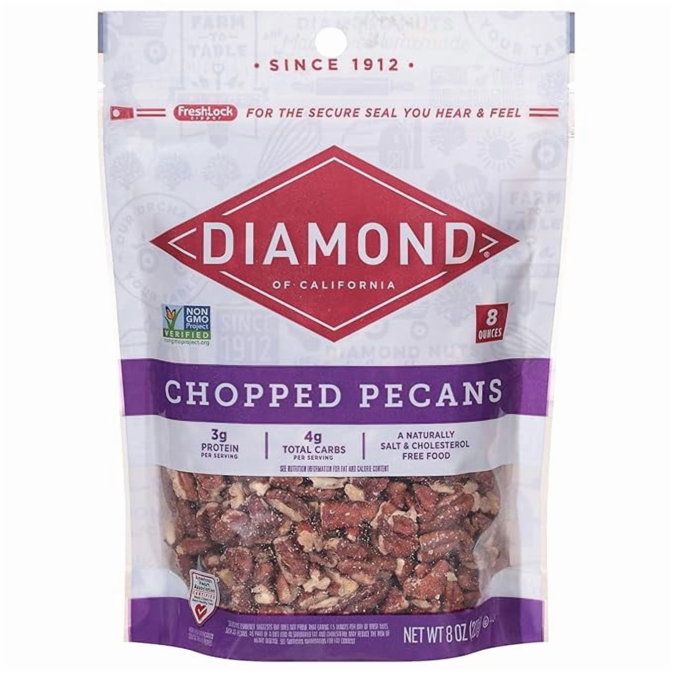 Diamond of California Chopped Pecans, 8 oz, 1 Count( Pack of 2 ...