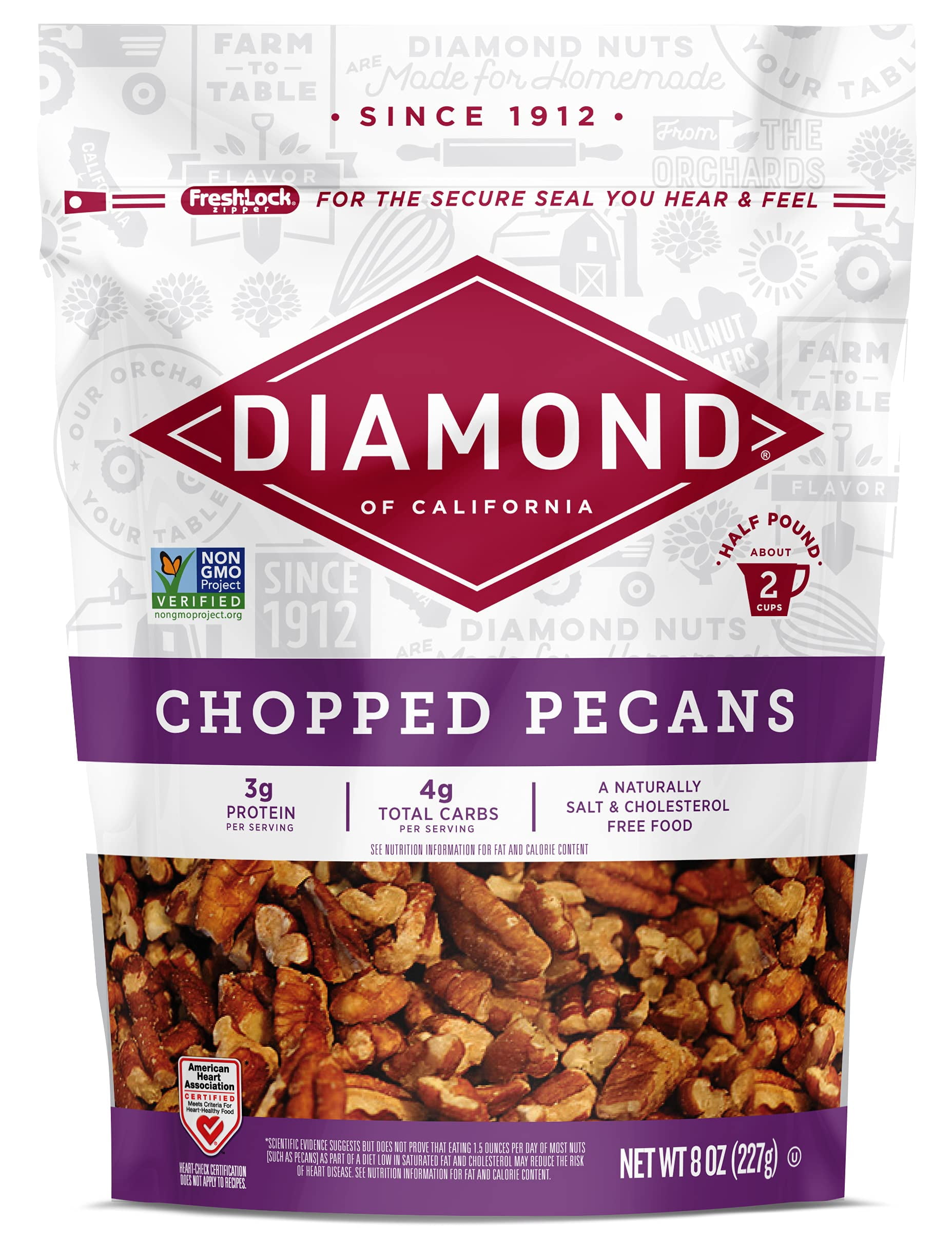 Diamond of California Chopped Pecans for AIS1 Baking, Snacking and ...