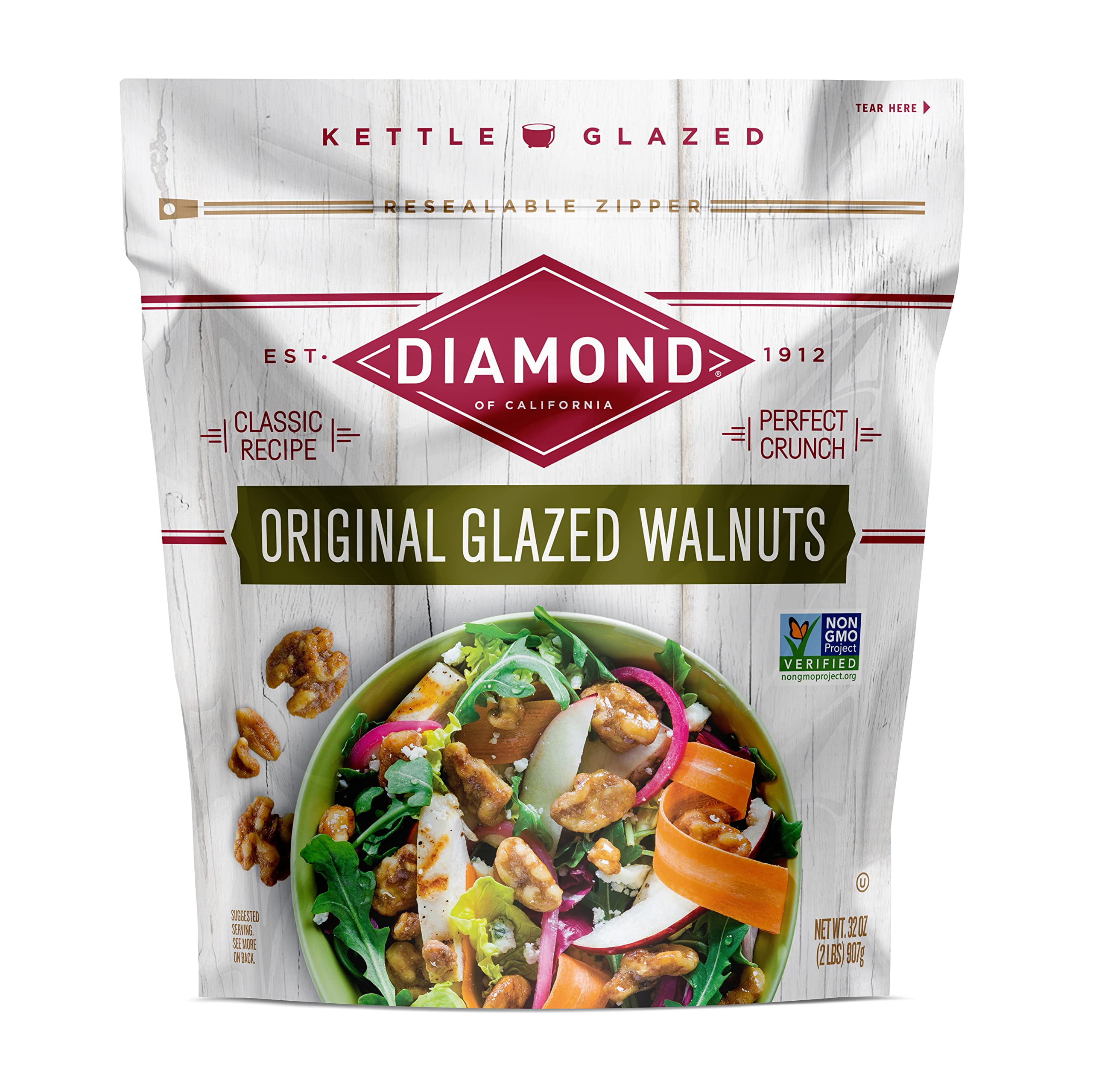 Diamond of California Glazed Walnuts, 32 oz - Walmart.com