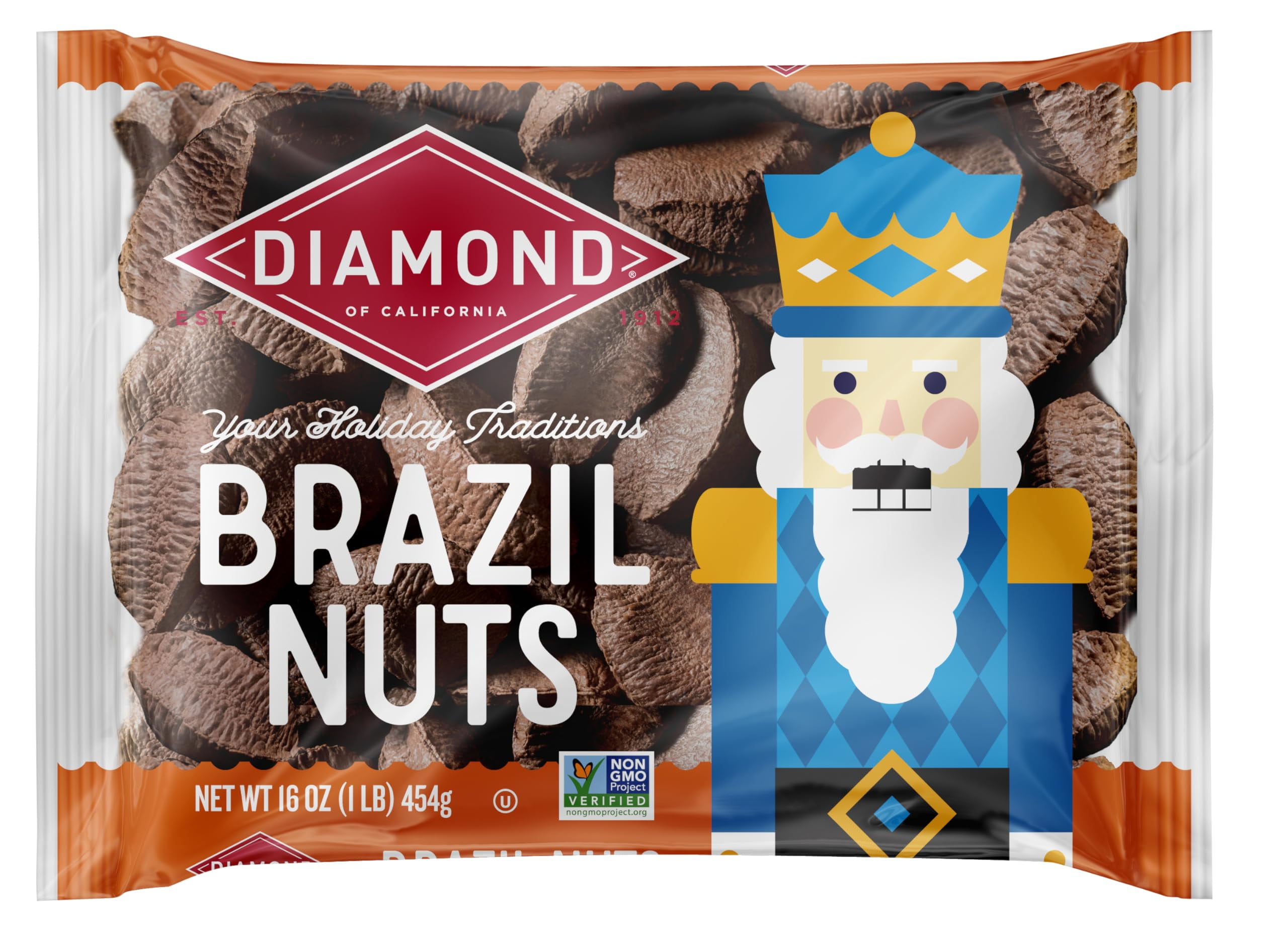 Diamond of California In-Shell DEF29 Brazil Nuts, 16.0 oz Bag - Walmart.com