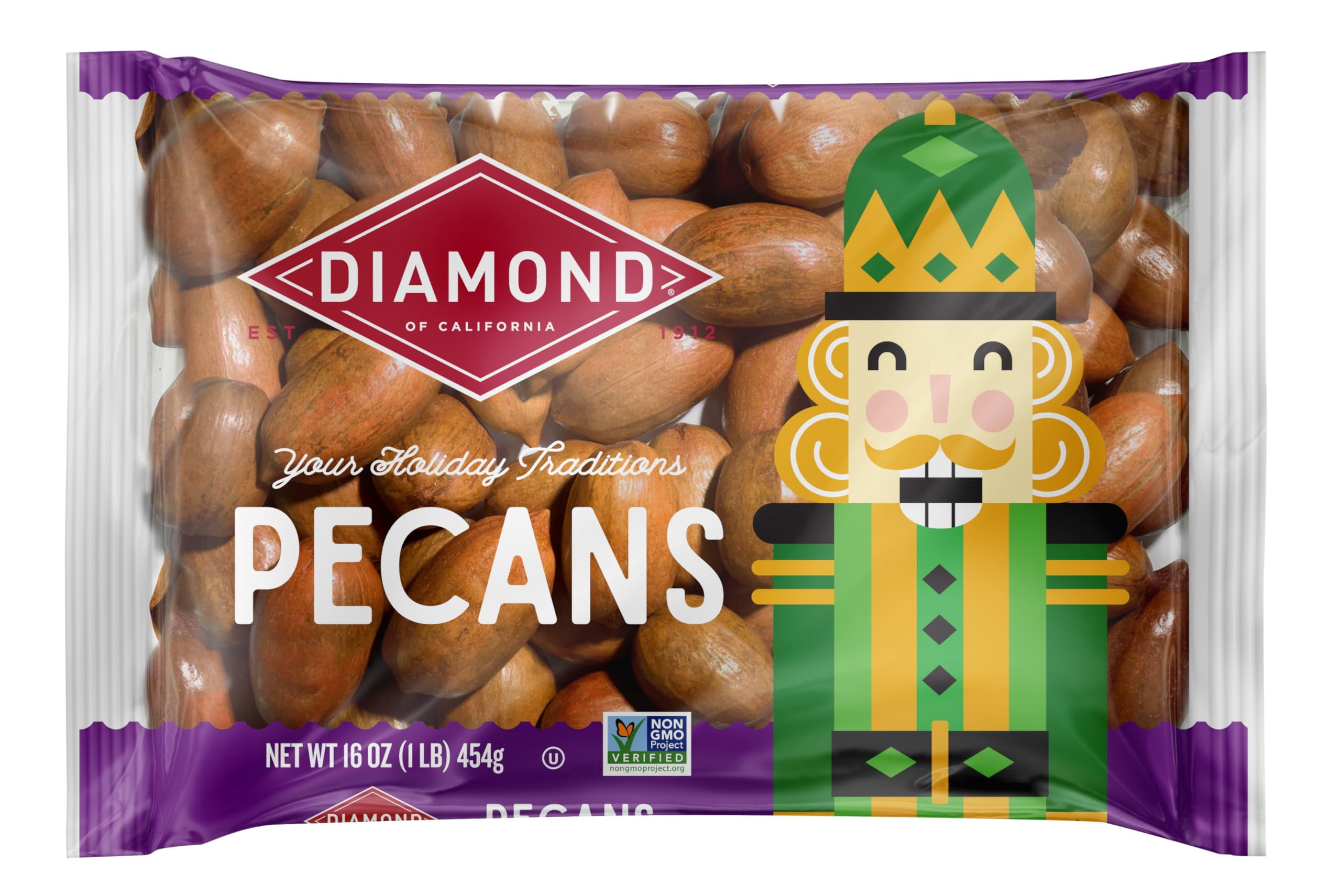 Diamond of California In-Shell OKA4 Extra-Large Pecans, 16.0 oz Bag ...