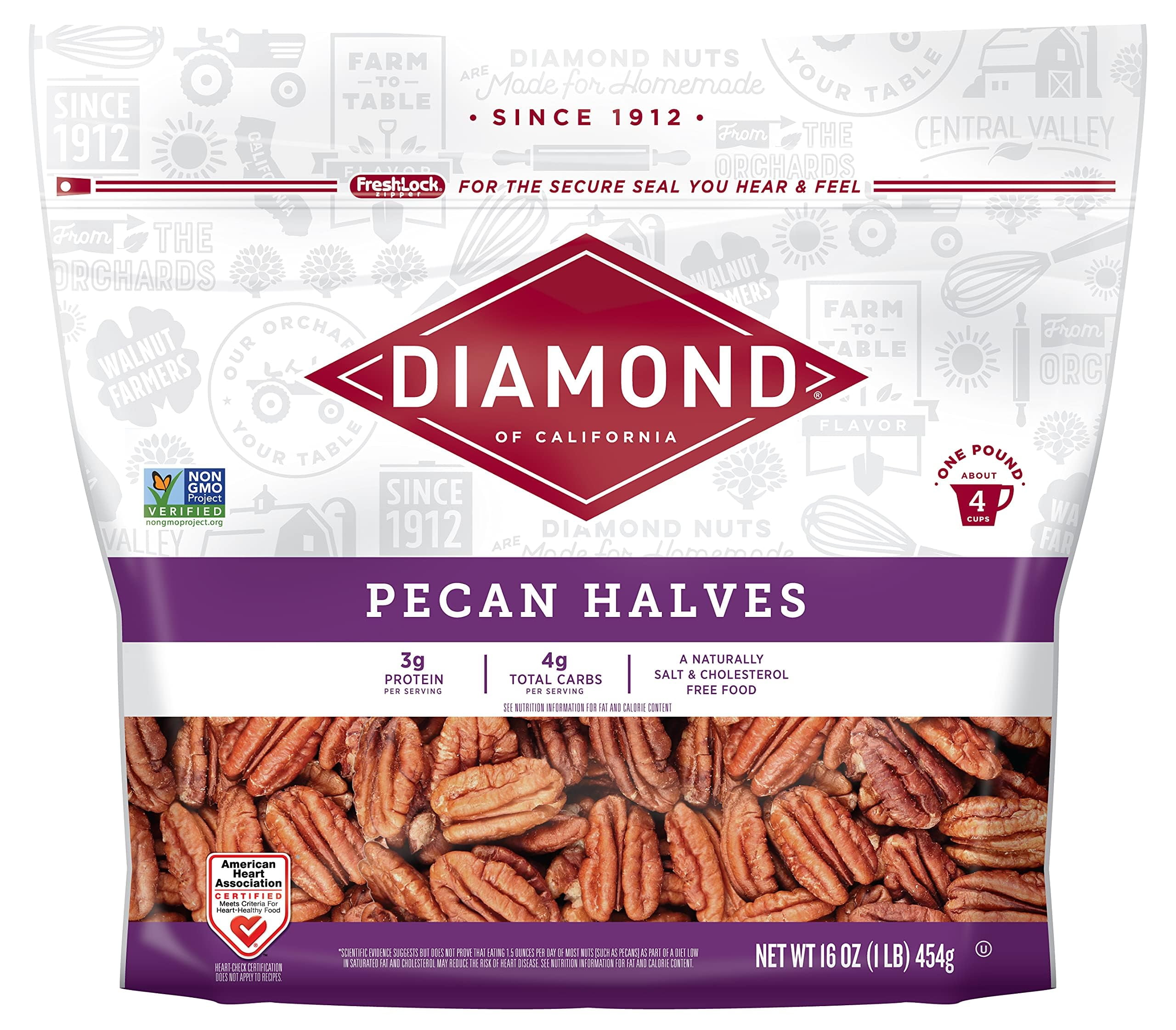 Diamond of California Pecan STF9 Halves, 16oz - 1 Count - Walmart.com