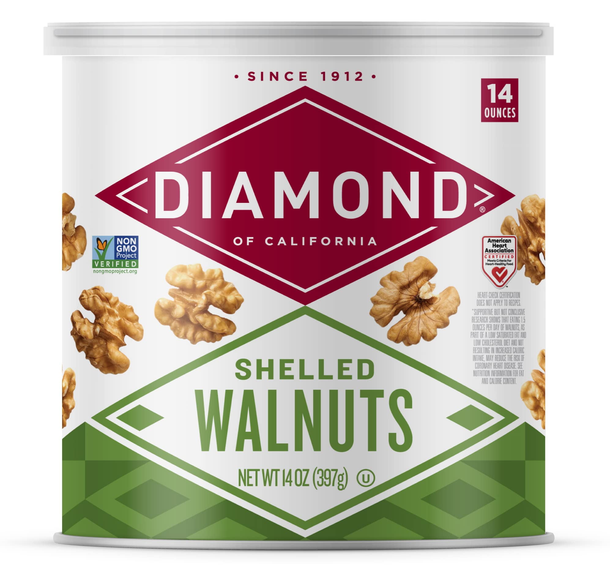 Diamond of California Shelled Walnuts 14 oz 1unit NG01 - Walmart.com