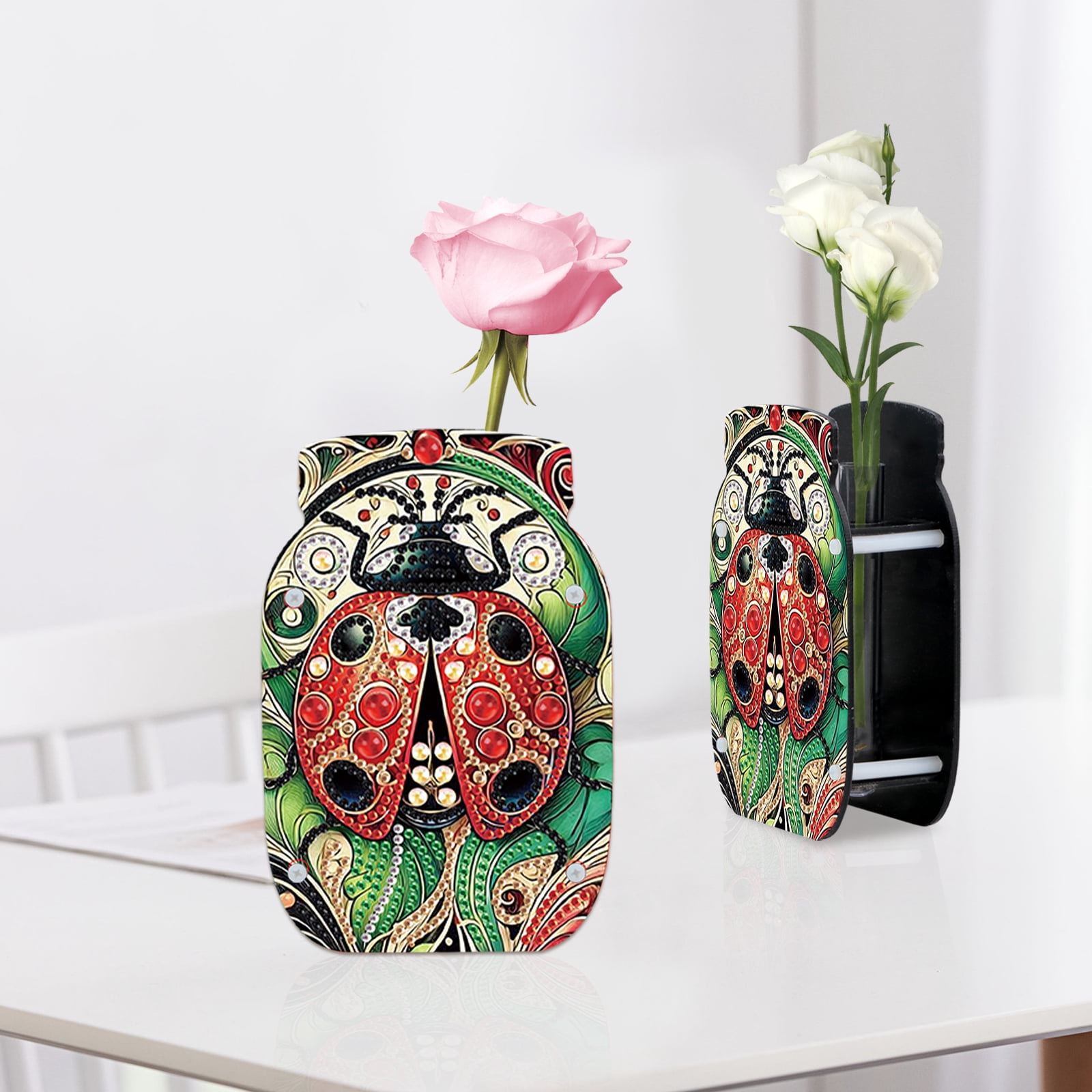 Diamond painting kit vase Pretty bugs DIY flash diamond three ...
