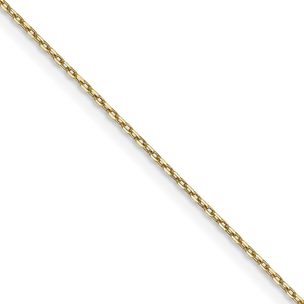 Diamond2Deal 10K Yellow Gold .8mm D/C Cable with Lobster Clasp Chain ...