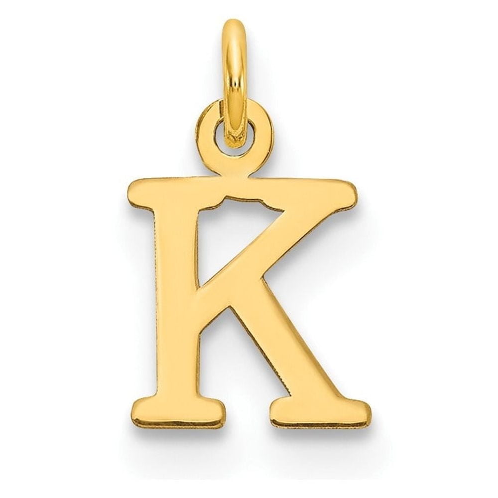 Diamond2Deal 10k Yellow Gold Cut-Out Letter K Initial Charm Pendant for ...