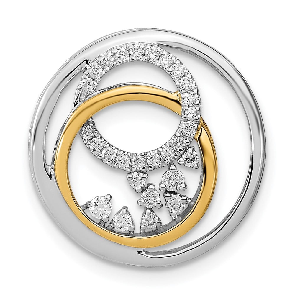 Diamond2Deal 14K Two Tone 1/5 carat Lab Grown Diamond VS/SI+ G+ ...