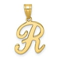 Diamond2Deal 14K Yellow Gold Script Letter R Initial Pendant - Walmart.com