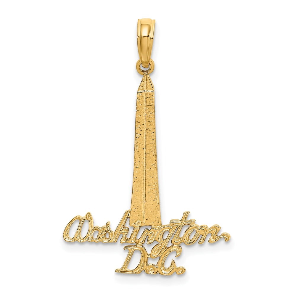 Diamond2Deal 14K Yellow Gold WASHINGTON D.C. Washington Monument ...
