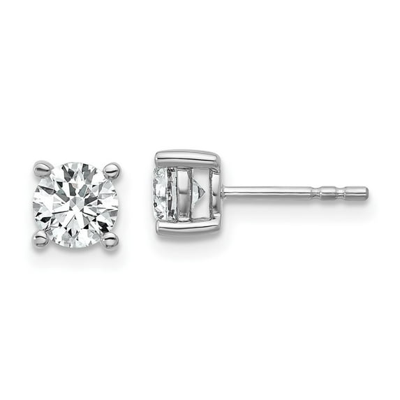 Diamond2Deal 14k White Gold 1 1/5 ctw Lab Grown Diamond VS+ F+ Round 4 ...