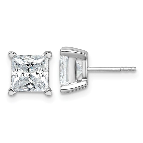 Diamond2Deal 14k White Gold 5 carat Lab Grown Diamond VS+ F+ Princess ...