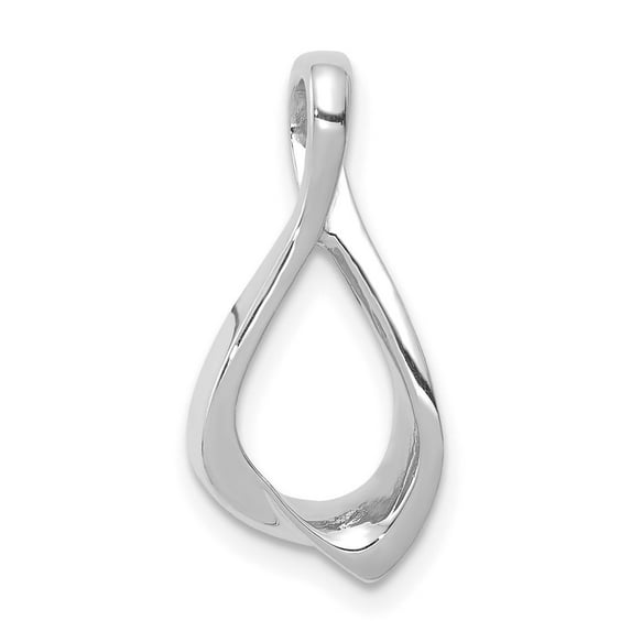 Diamond2Deal 14k White Gold Chain Slide Reversible Omega Chain Slide ...