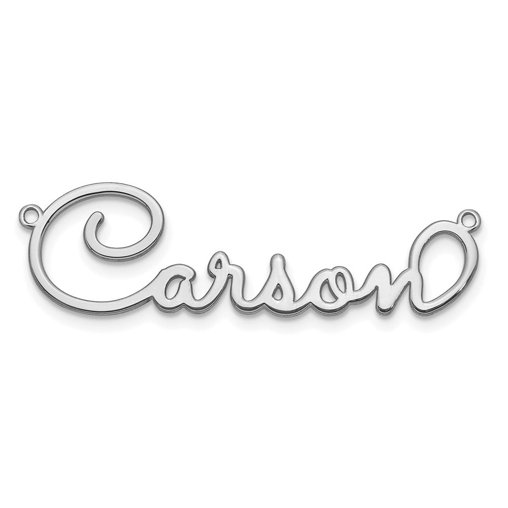 Diamond2Deal 14k White Gold Polished Sacramento Font Name Plate for ...