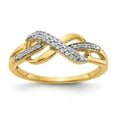 Diamond2Deal 14k Yellow Gold Lab Grown Diamond Infinity Symbol Ring for ...
