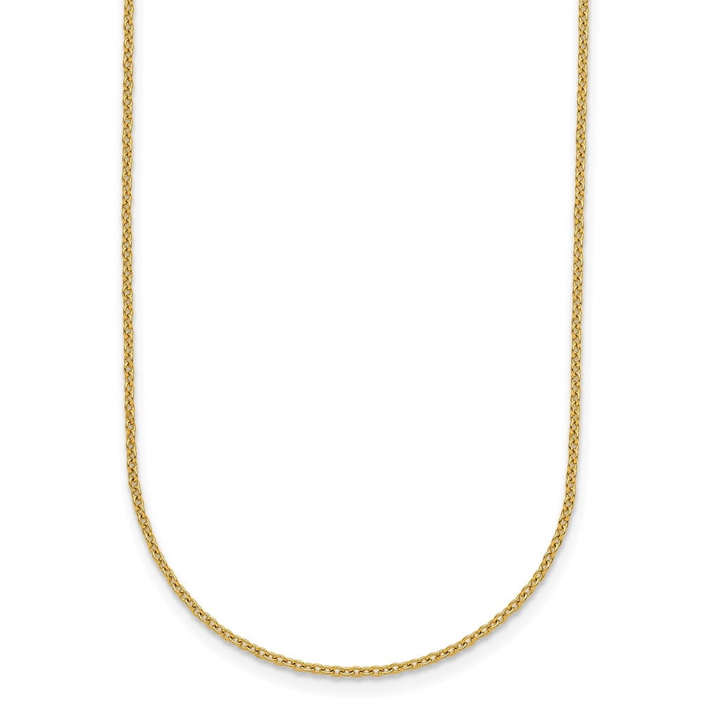 Diamond2Deal 22K Yellow Gold Polished and Satin 1.3mm Solid Cable Chain ...