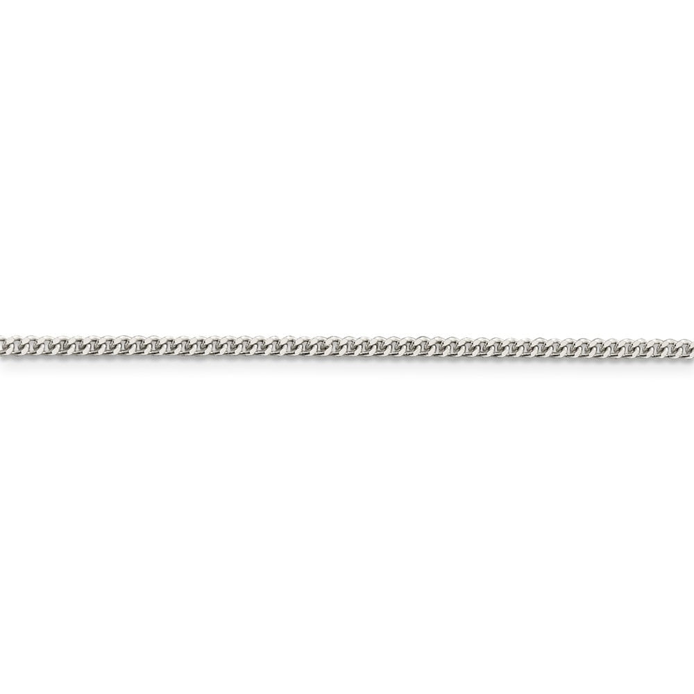 Diamond2Deal 925 Sterling Silver 2mm Curb Chain Necklace for Women 24 ...