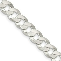 Diamond2Deal 925 Sterling Silver Polished 6.25mm Double Oval Flat Curb ...