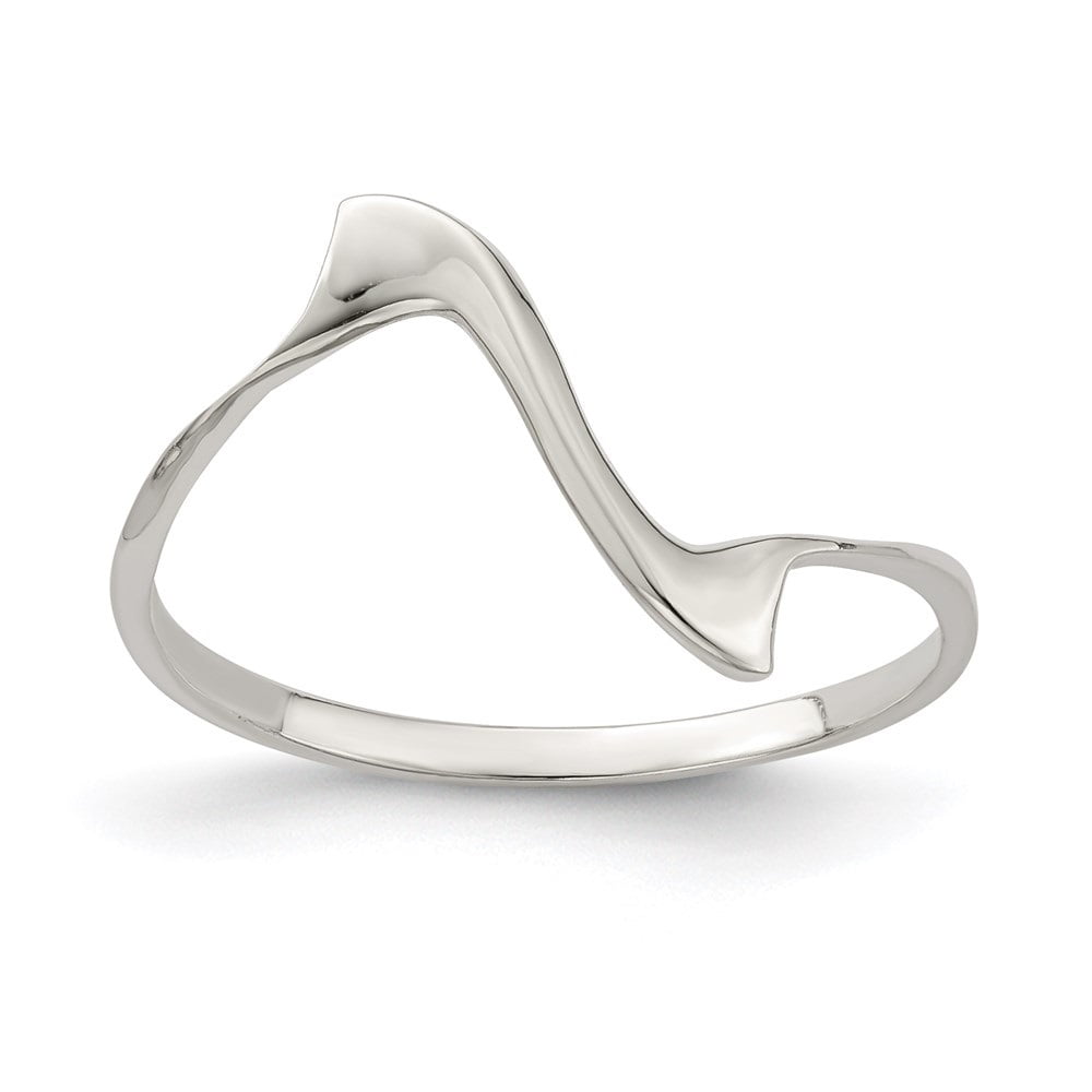 Diamond2Deal 925 Sterling Silver Solid Wavy Ring for Women Size 6 ...