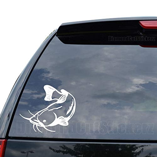 DiamondCutStickerz Catfish Fish Fishing Decal Sticker Car Truck ...