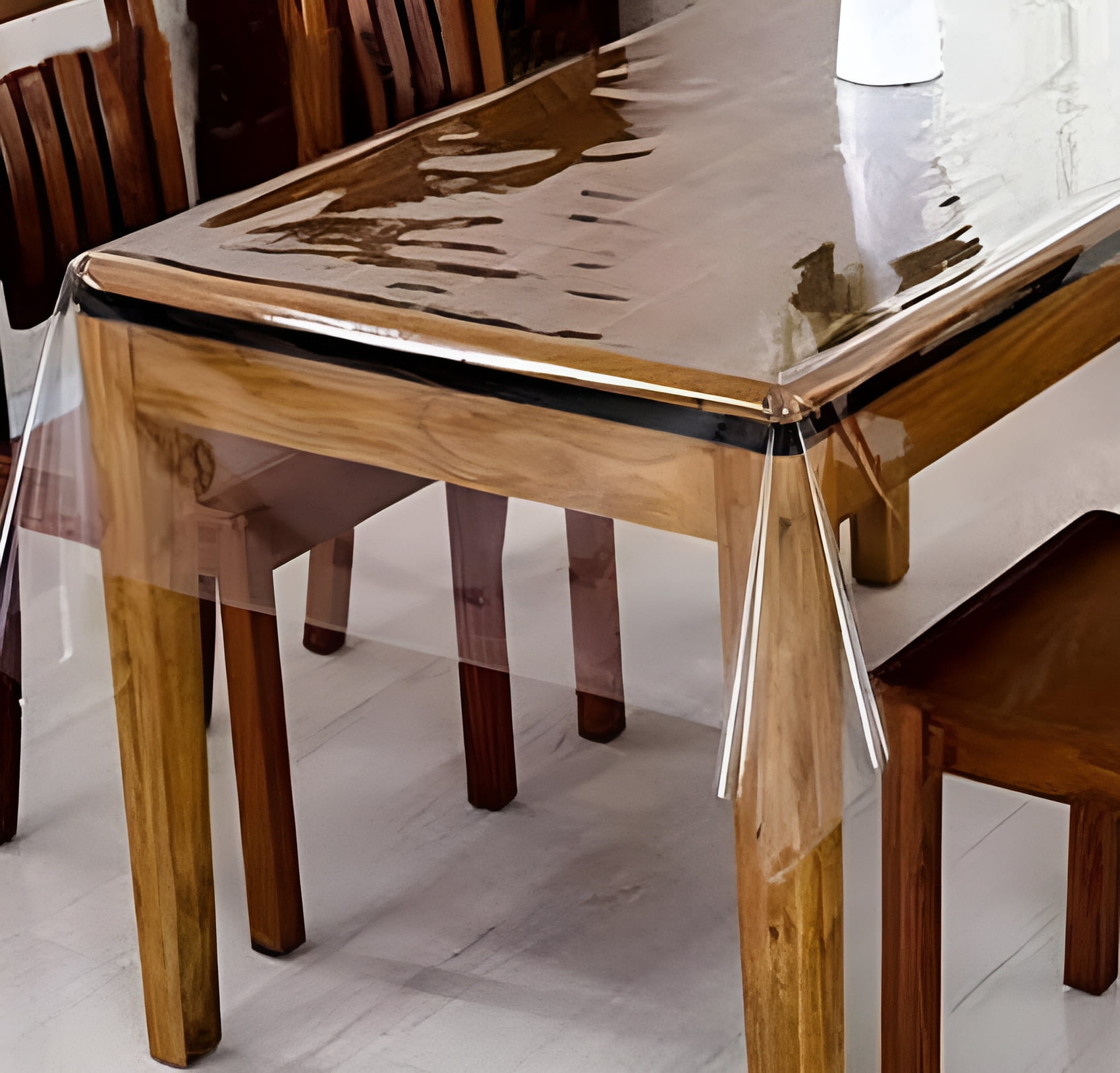 "DiamondHome Vinyl Tablecloth Protector, Waterproof & Oil-Proof, 60 ...