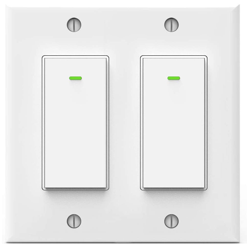 WiFi 2 Gang Smart Light Switch - Alexa & Google Assistant Compatible ...