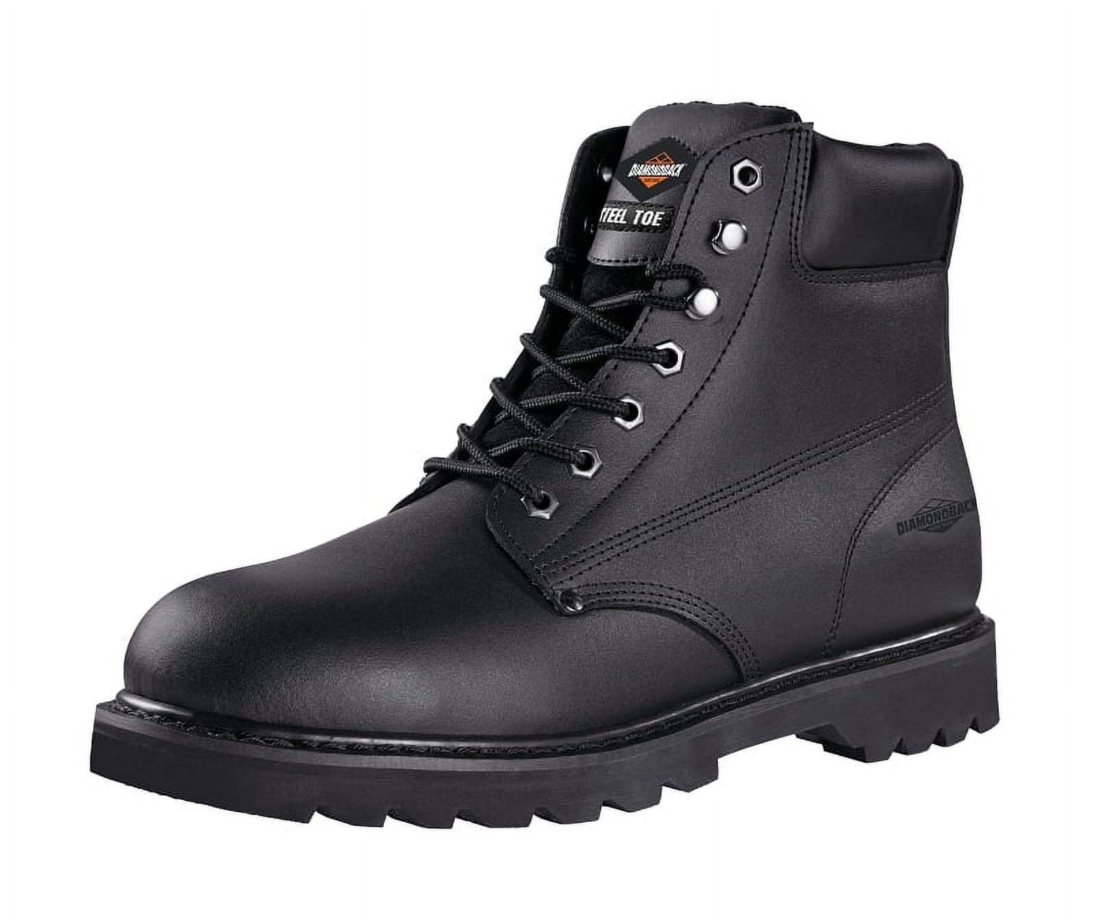 Diamondback Work Boot 8 In Unisex Black Action Leather - Walmart.com