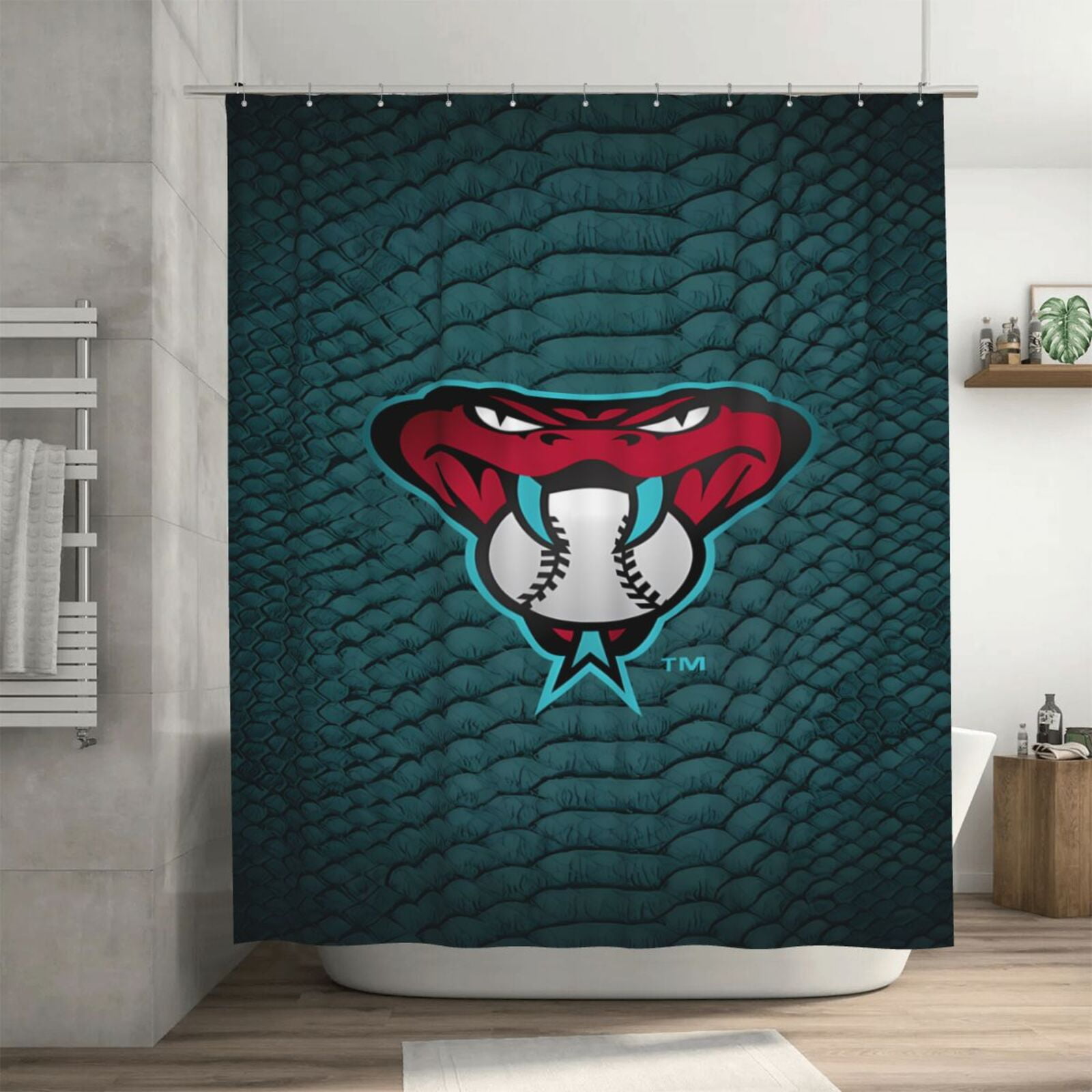 Diamondbacks Baseball Team Custom Bathroom Shower Curtain 72x72 Inch ...