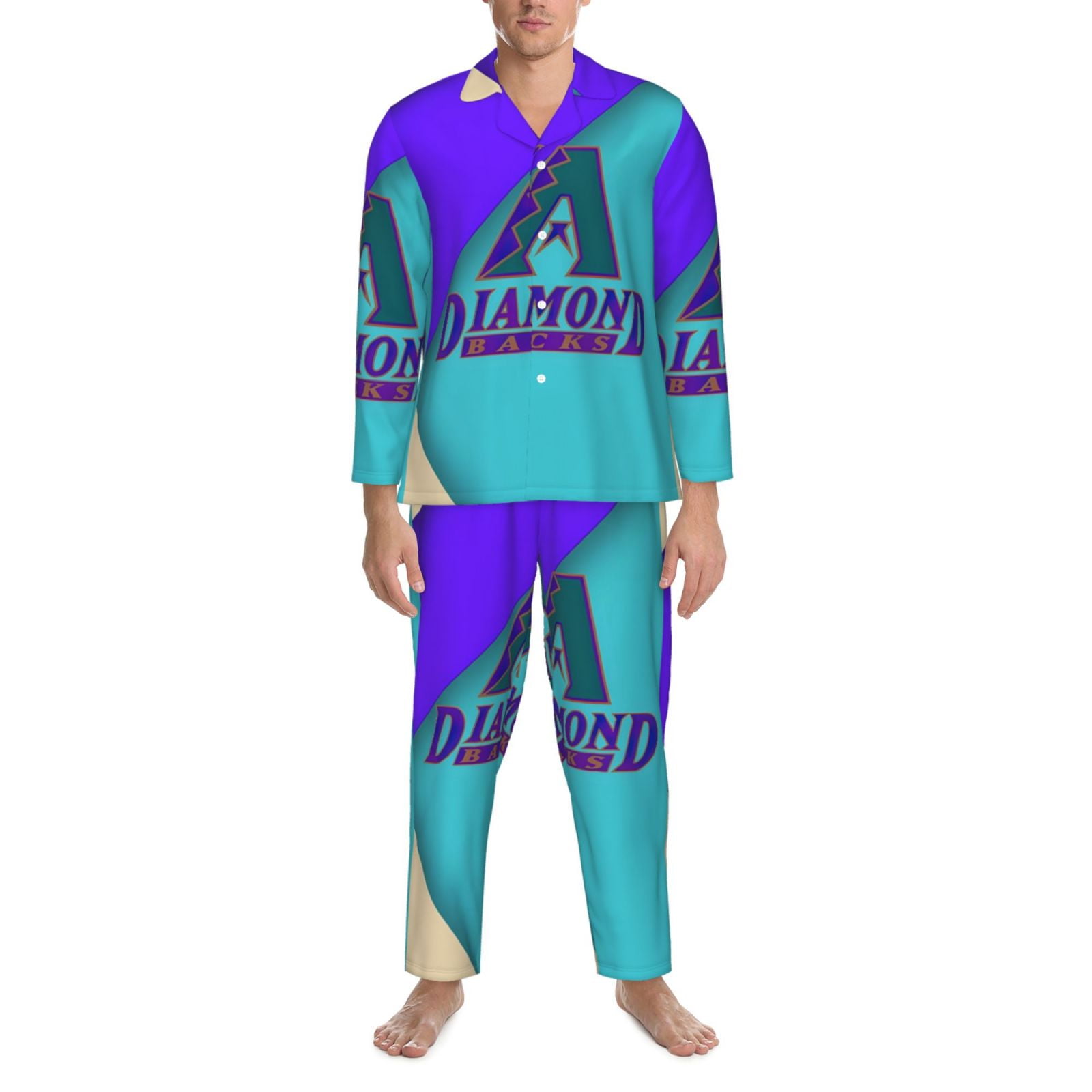 Diamondbacks Baseball Team Custom Men's Long Sleeve Pajama Sets, Modern ...
