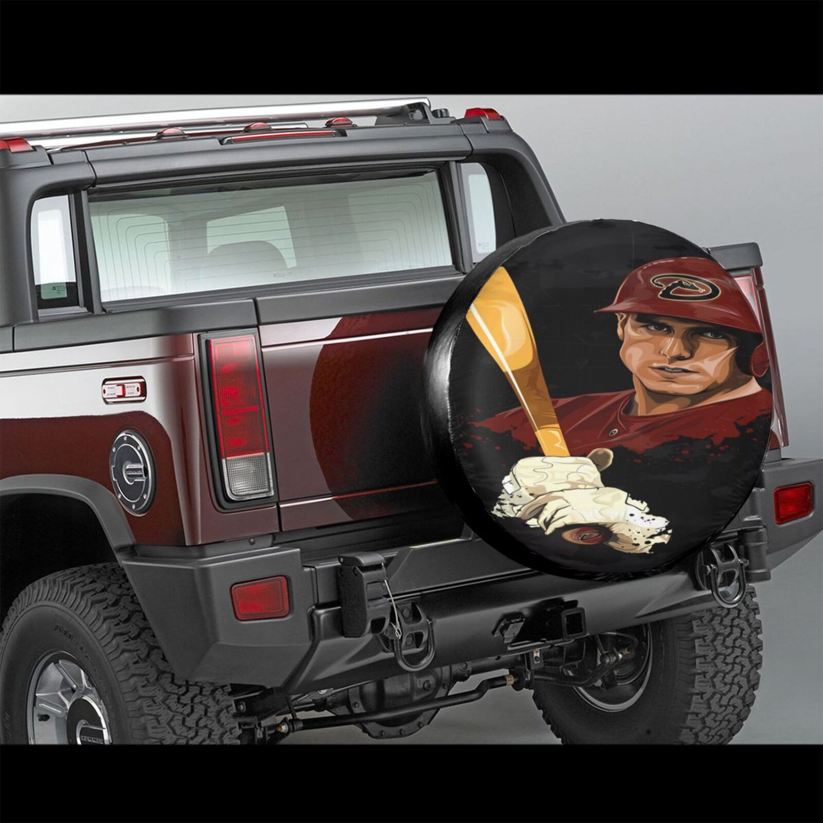 Diamondbacks Custom Fan Spare Tire Cover, Personalized Baseball Team ...