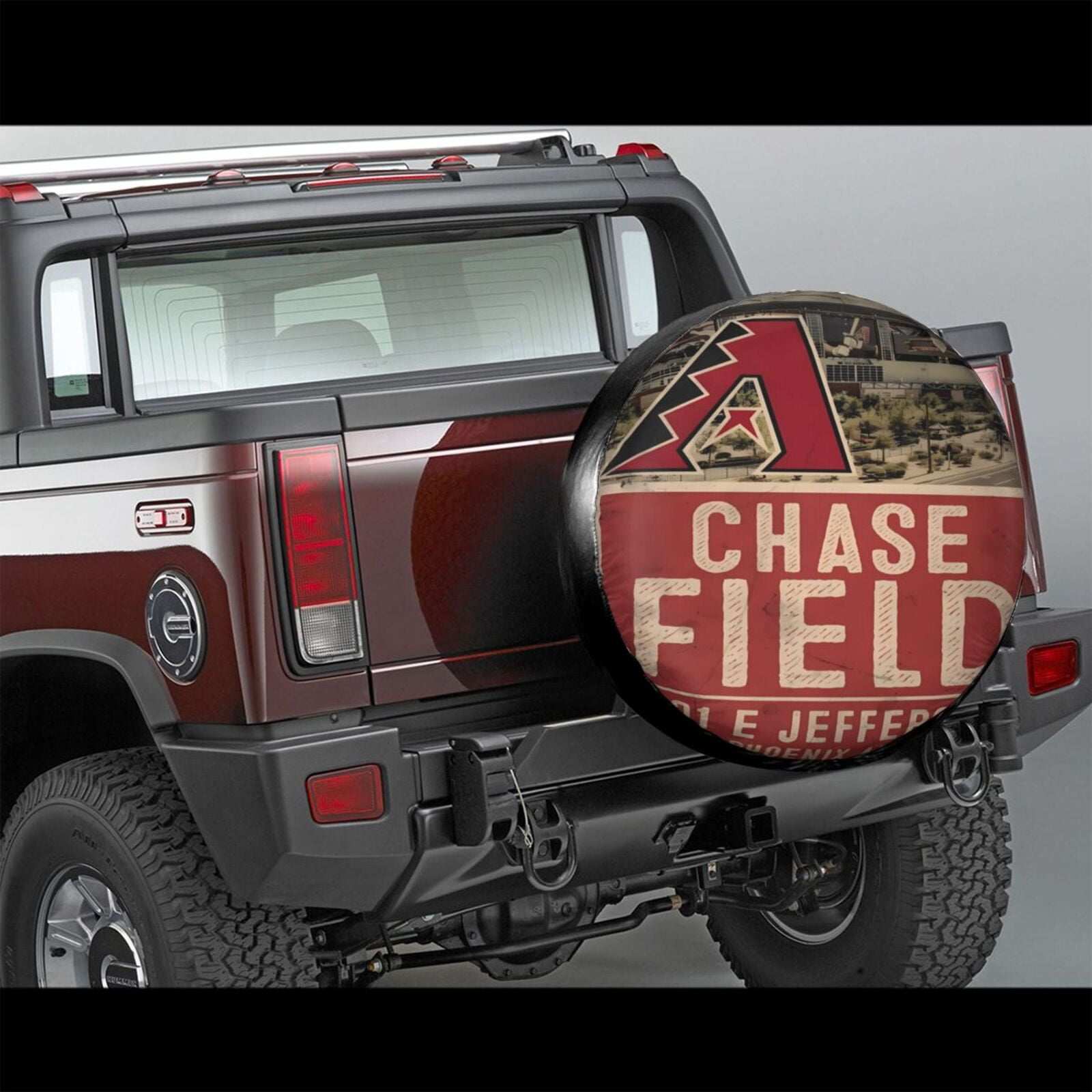 Diamondbacks Custom Fan Spare Tire Cover, Personalized Baseball Team ...