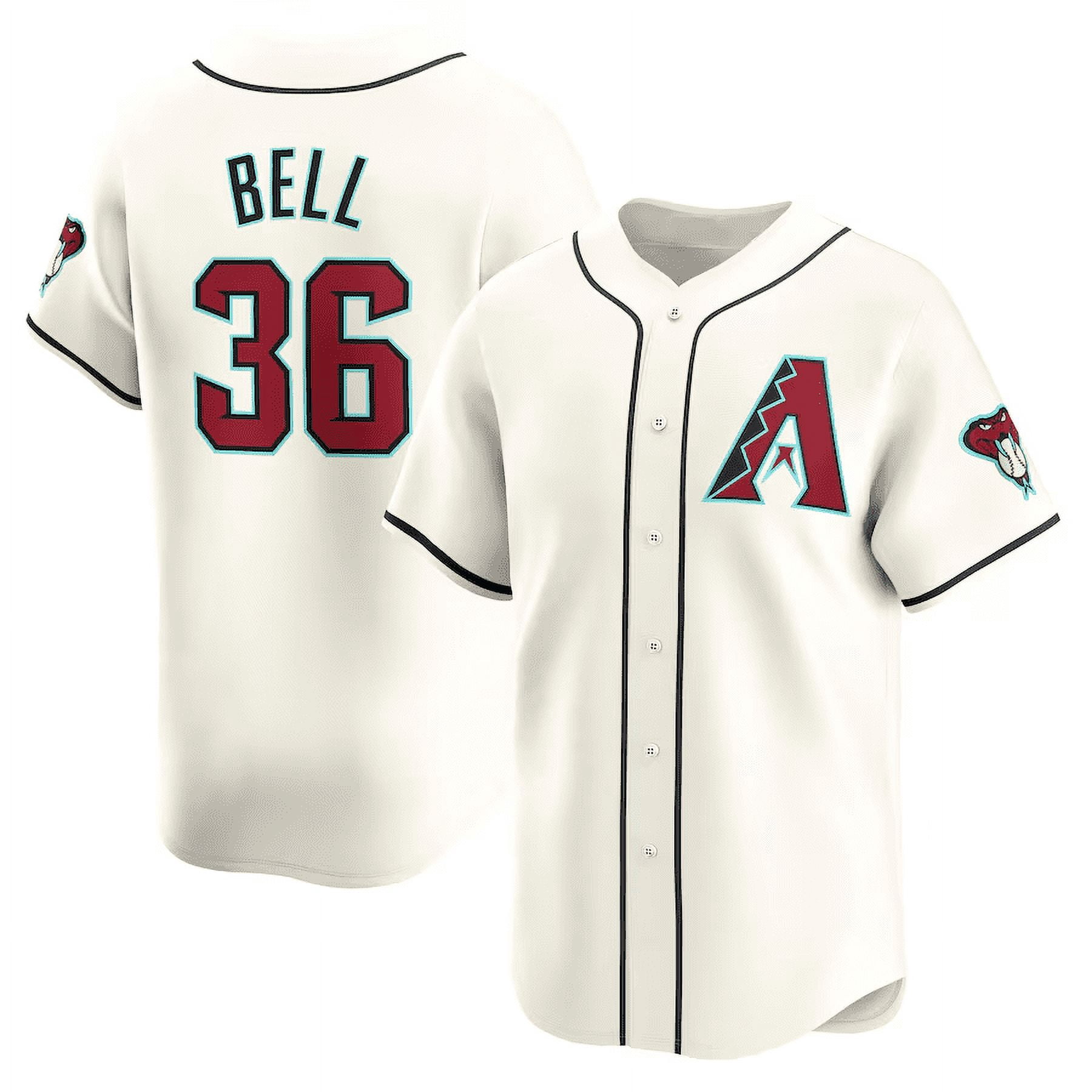 Diamondbacks Youth Home Limited Josh Bell#36 Fans short sleeve Game ...
