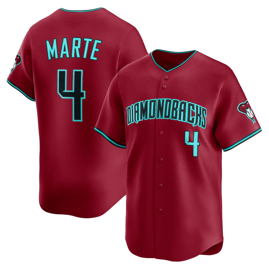Diamondbackss Youth Baseball Team Sports Shirt Ketel Marte#4 Play_er ...