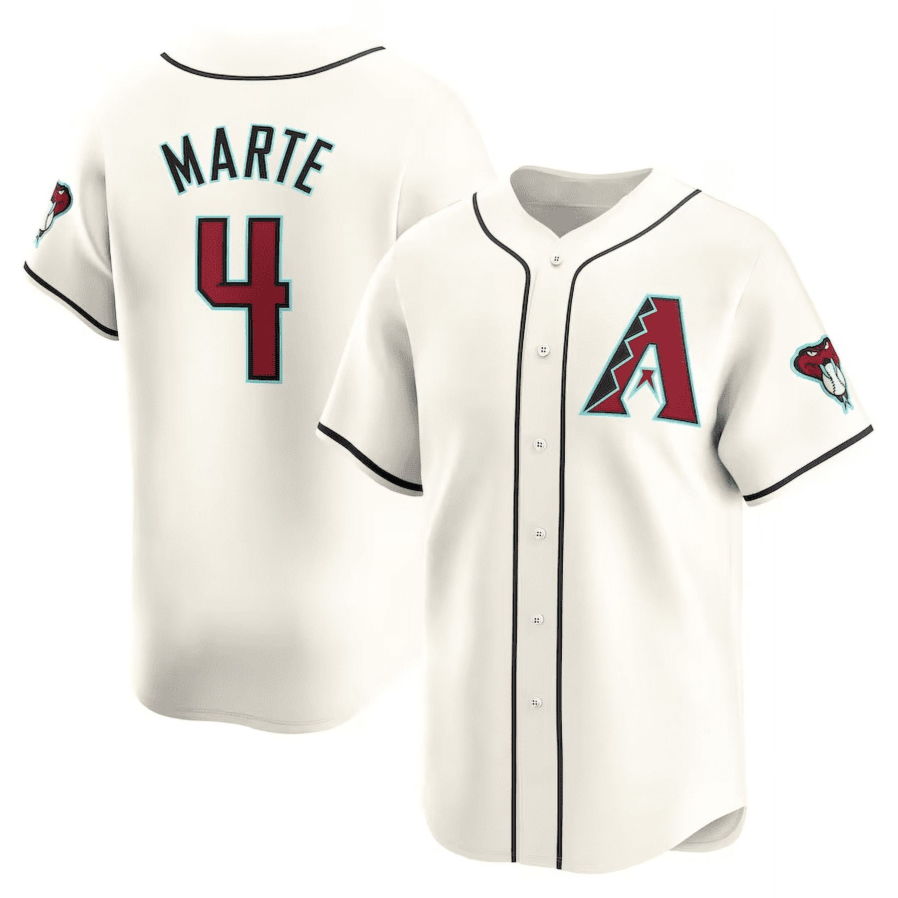 Diamondbackss Youth Baseball Team Sports Shirt Ketel Marte#4 Play_er ...