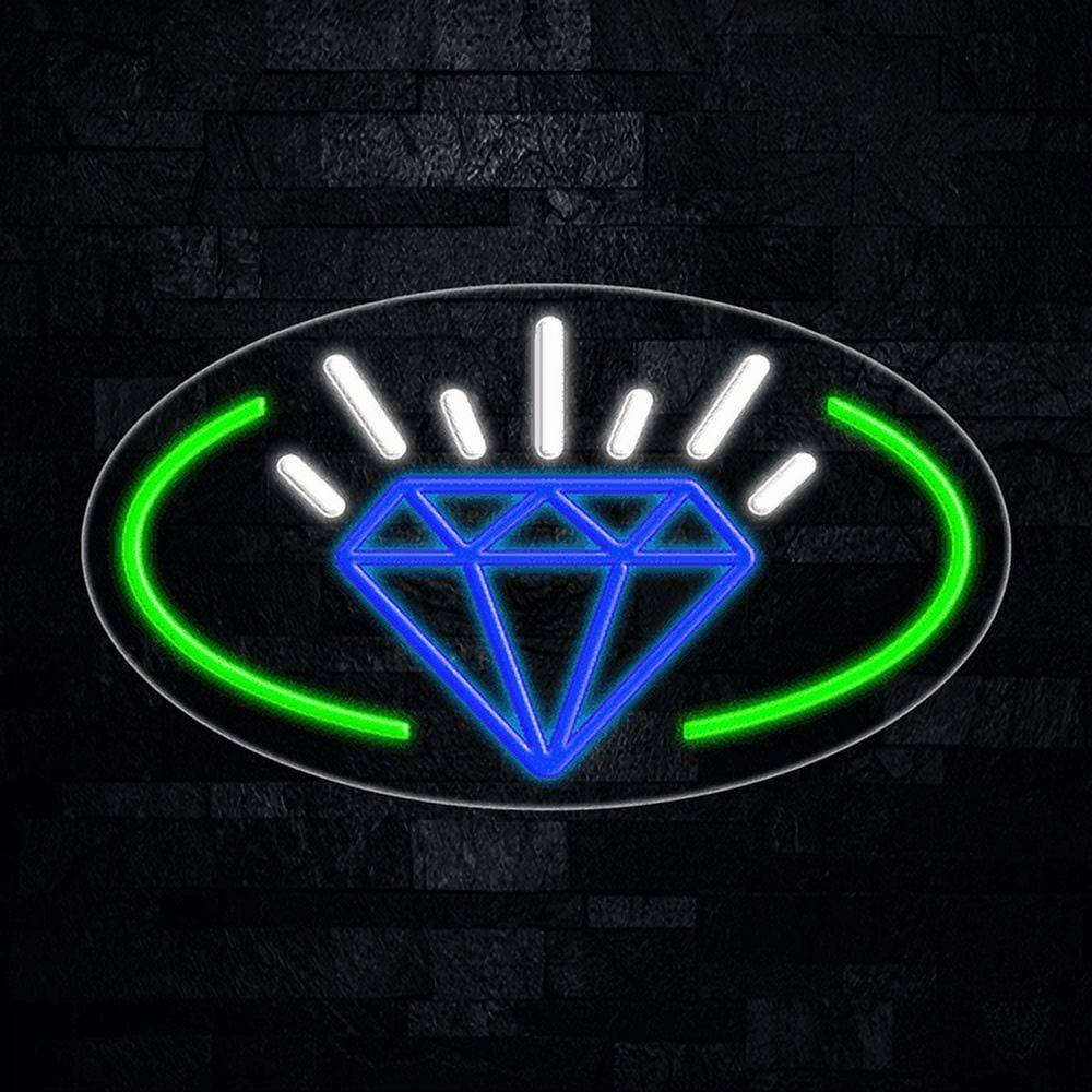 Diamonds LED Neon Sign 28"L x 16"H #34189 - Walmart.com