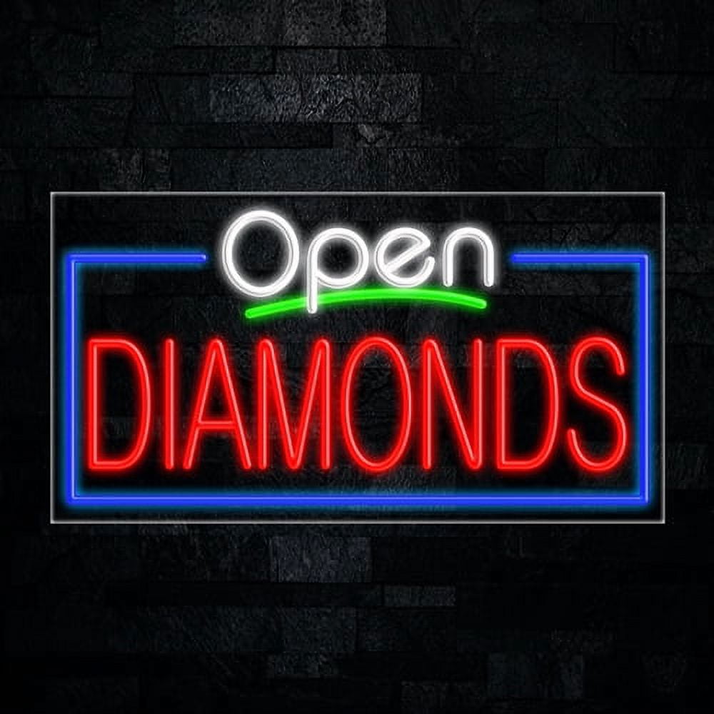 Diamonds LED Neon Sign 33"L x 18"H #35684 - Walmart.com