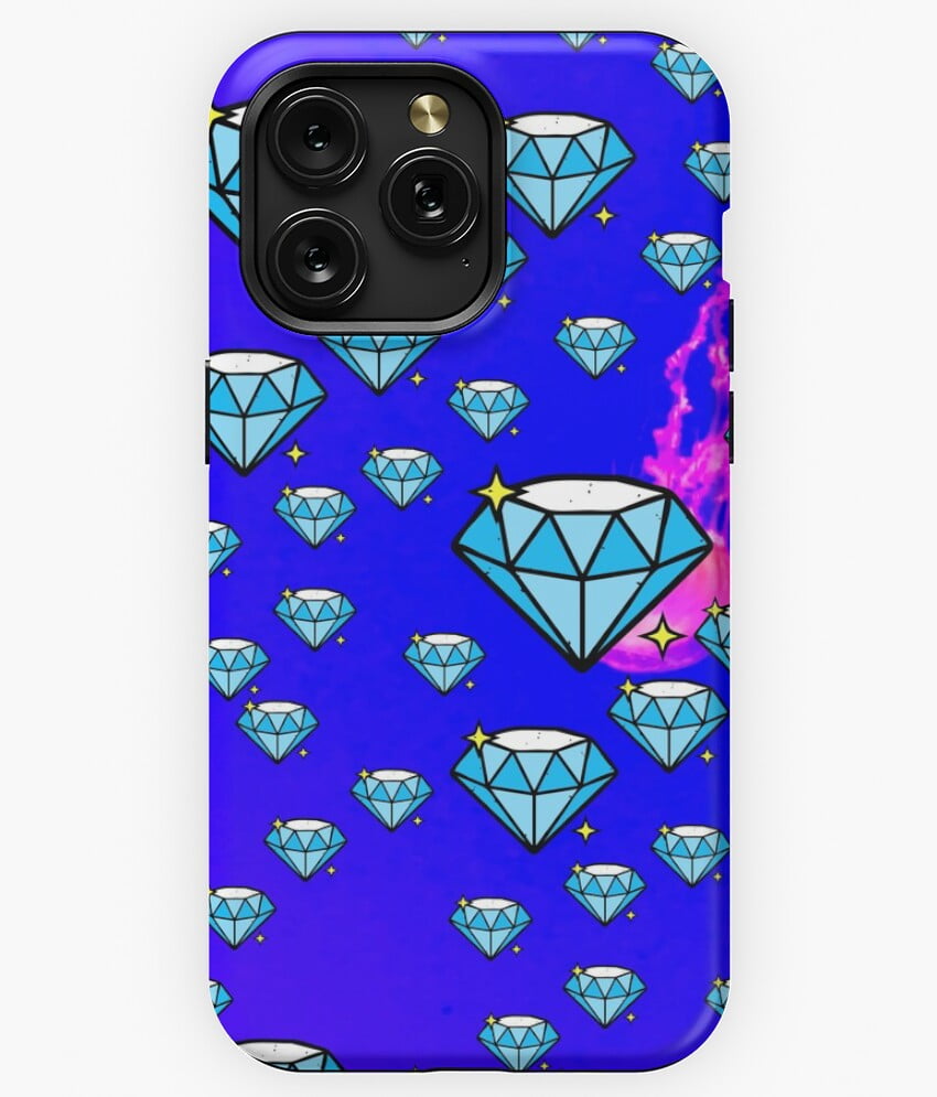 Diamonds with Blue Background Pattern Gemstone A10306 Phone Case for ...